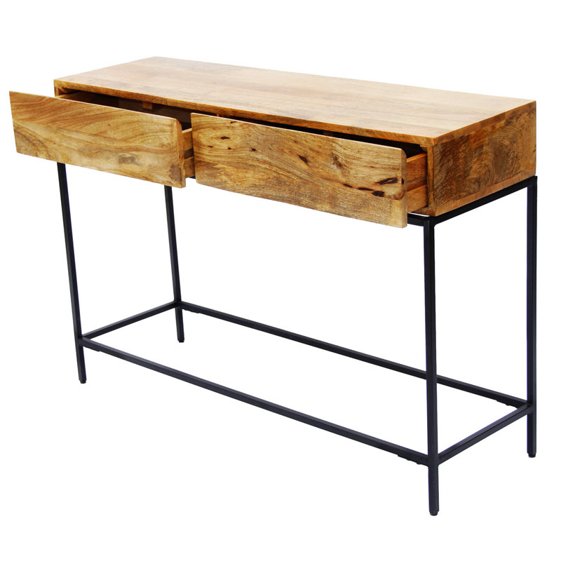 Steelside™ Alonnah 43" Solid Wood Console Table & Reviews | Wayfair